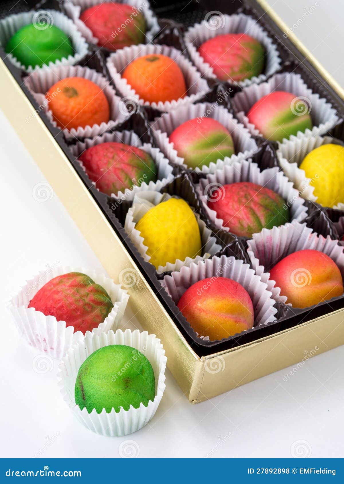Assorted Marzipan Fruit stock photo. Image of lemon, sculpted - 27892898