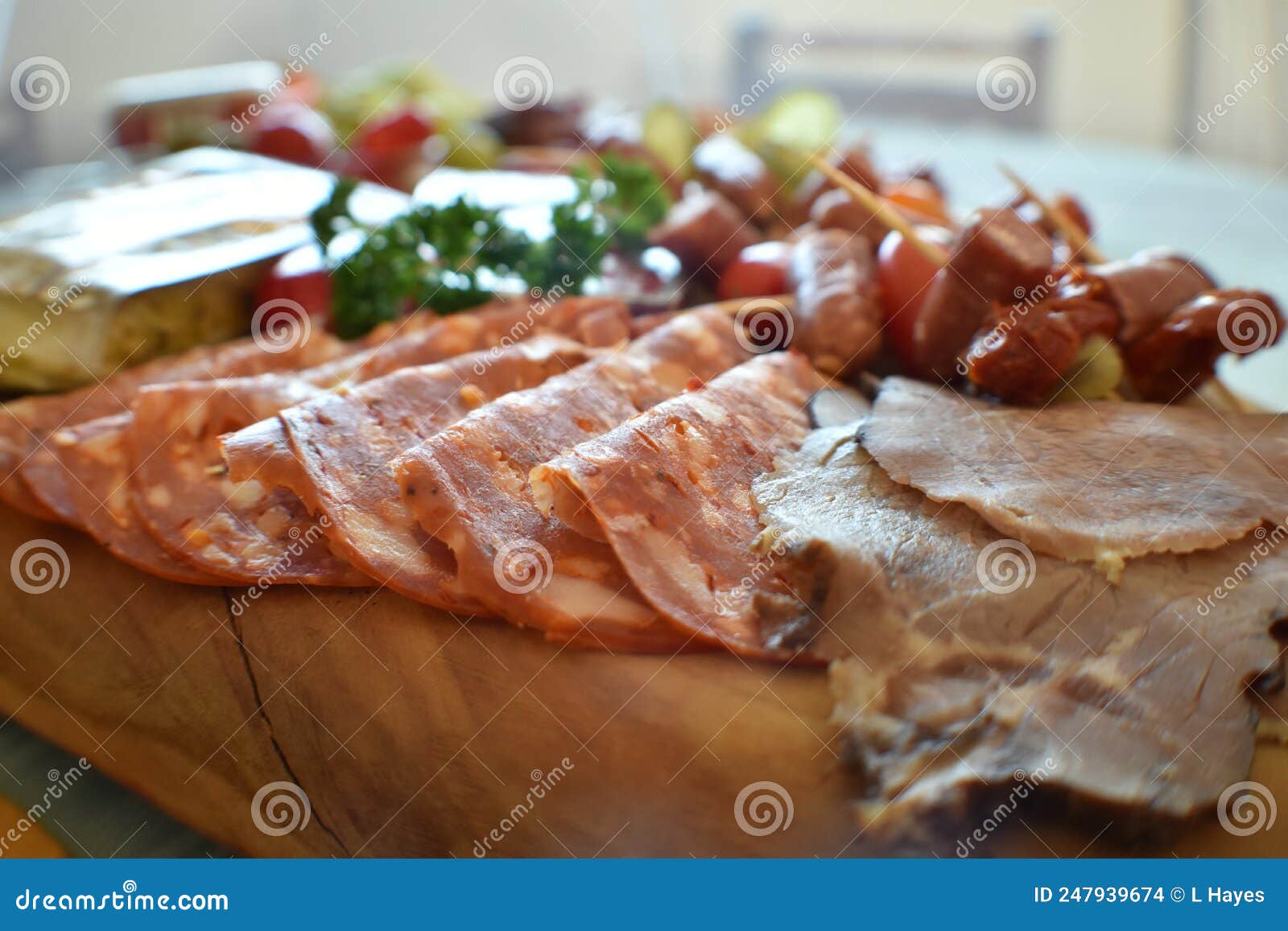 Assorted meat platter stock photo. Image of platter - 247939674