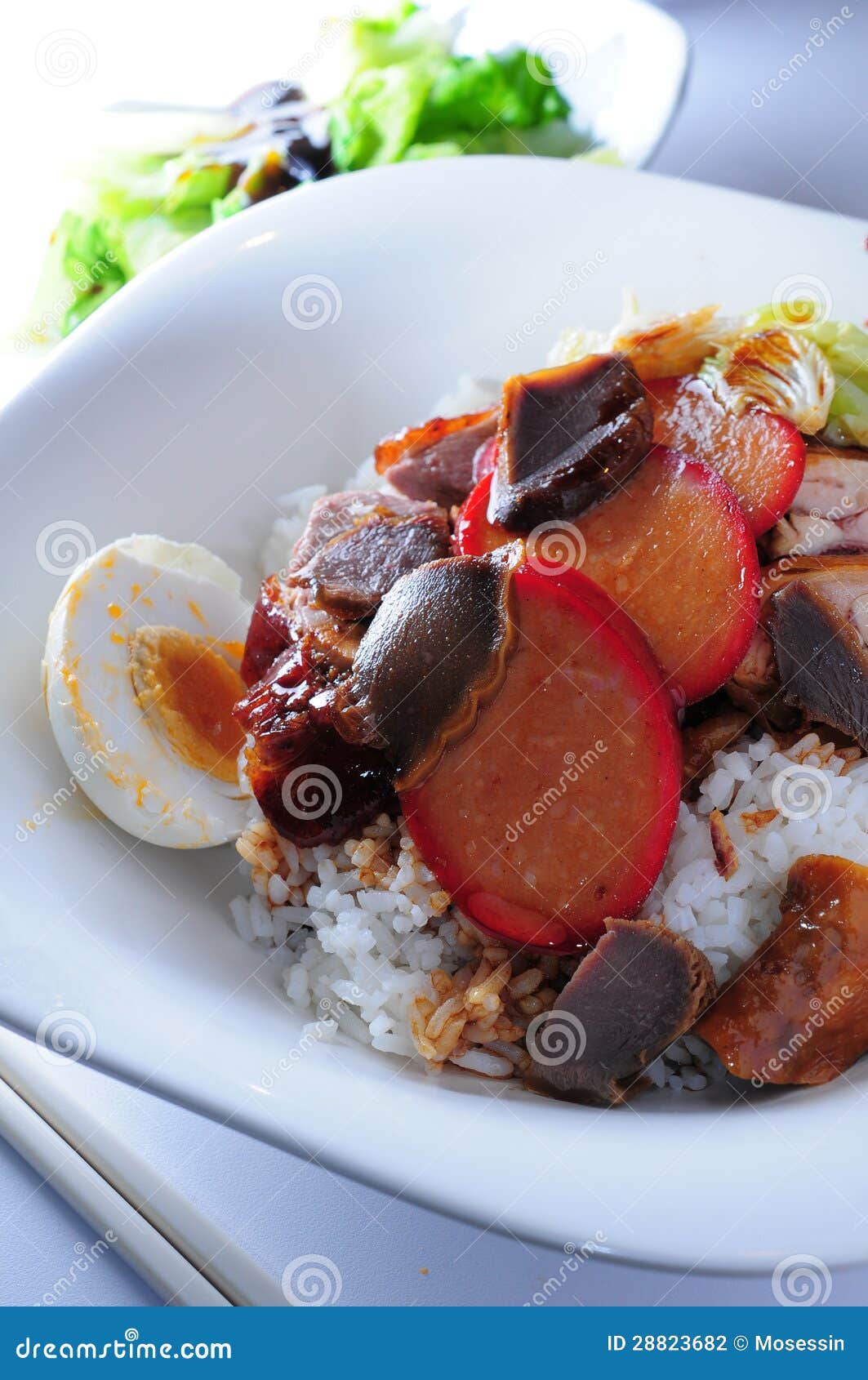 Assorted meat rice stock photo. Image of style, rice - 28823682