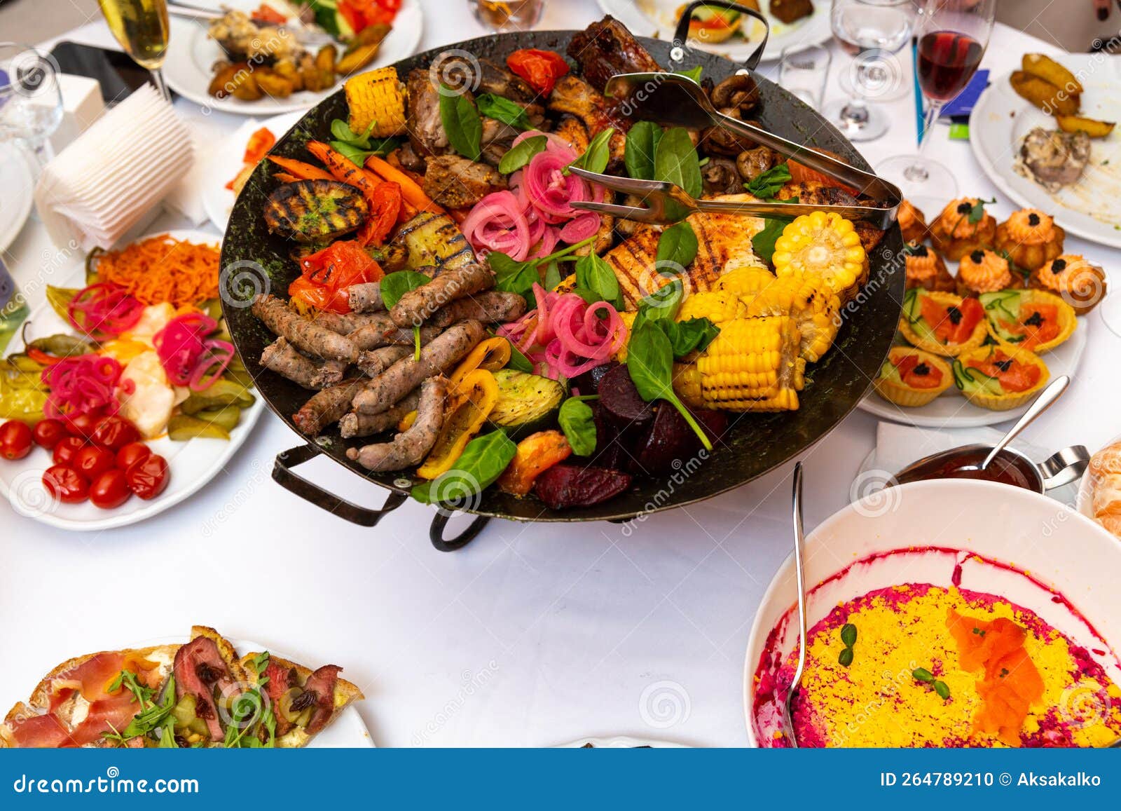 Assorted Meat and Vegetables, Fried in a Wok Stock Photo - Image of ...