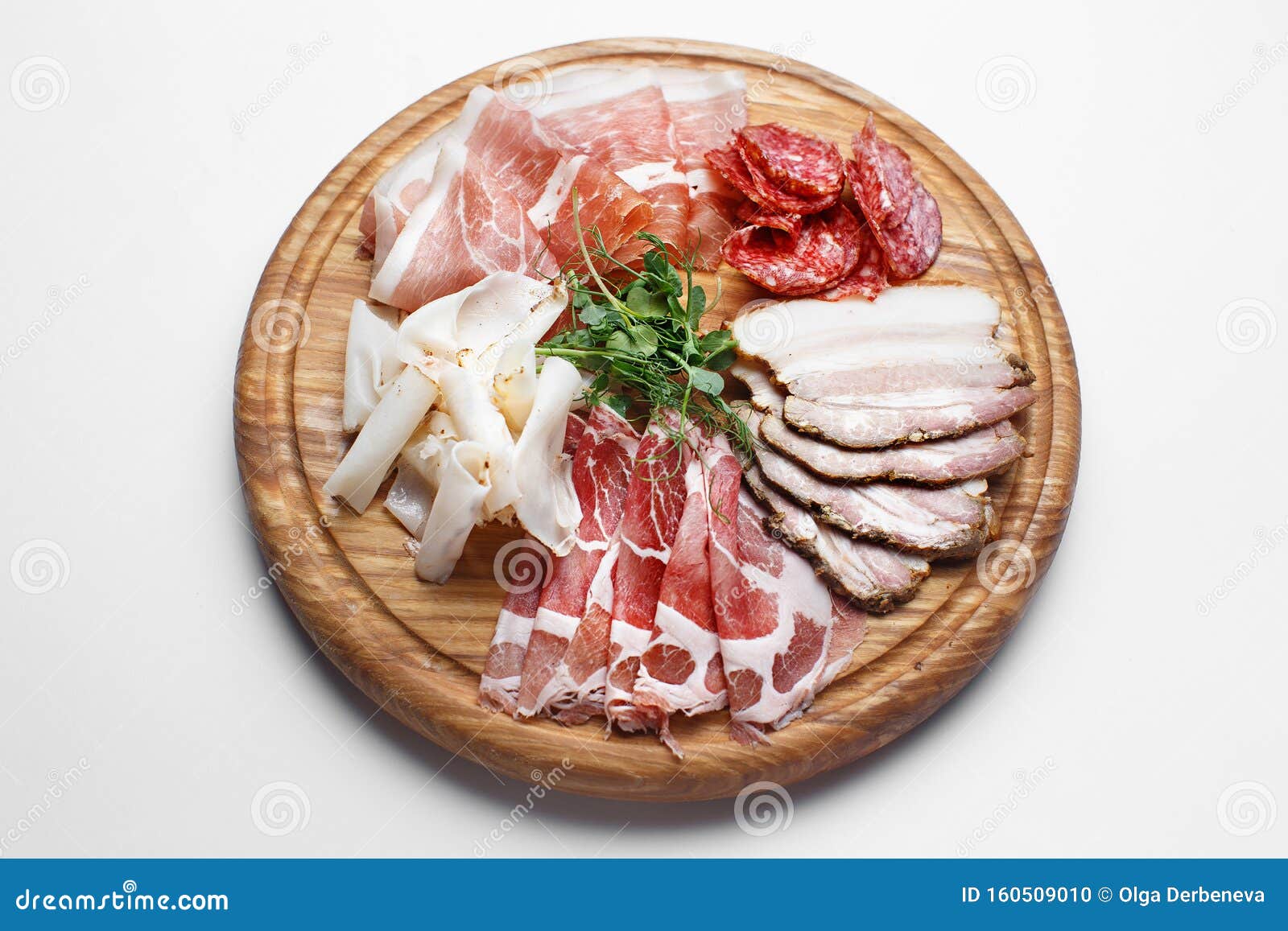 Assorted Meat on White Background Stock Photo - Image of sausage, cook ...