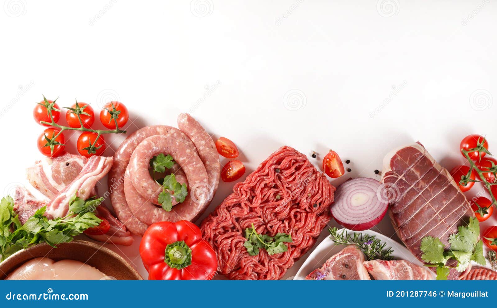 Assorted of meats stock photo. Image of meat, veal, copy - 201287746