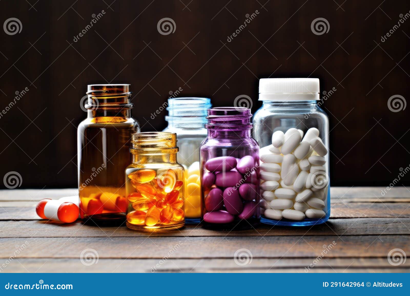 Assorted Medication Bottles for Neurological Disorders Stock Photo ...