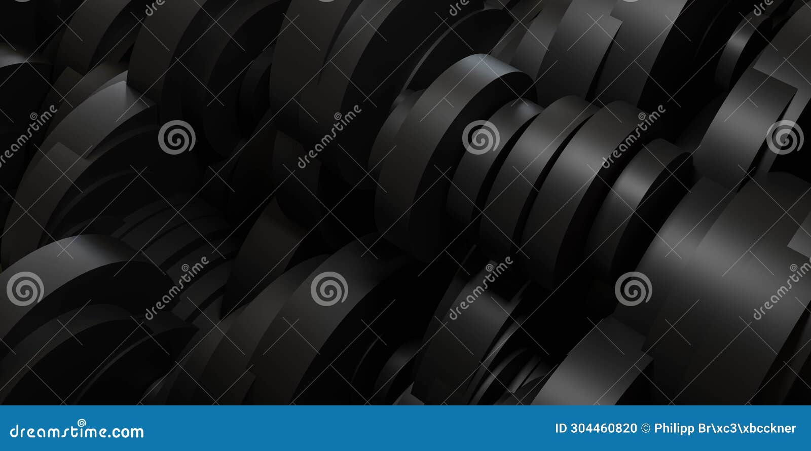 Assorted Metal Objects in Black and White 3d Render Illustration Stock ...