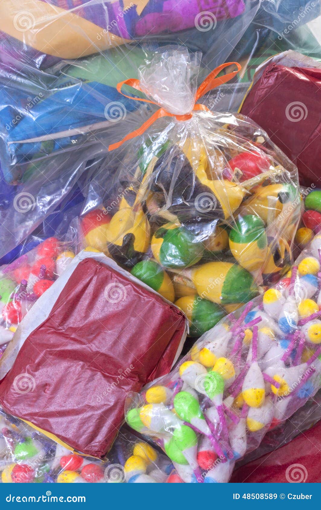 Assorted Mexican fireworks stock image. Image of flammable - 48508589