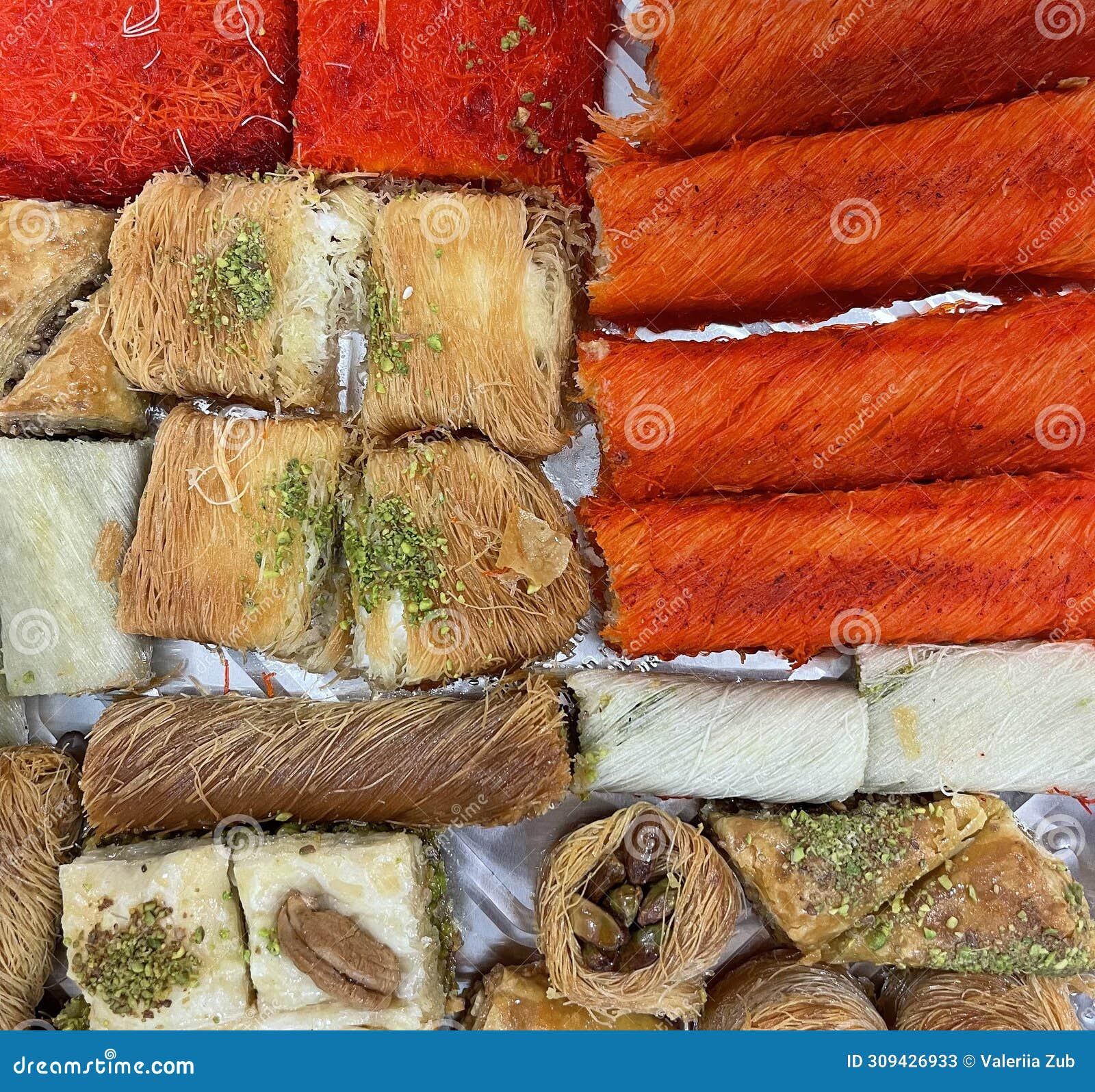 Assorted Middle Eastern Baklava Delights. a Colorful Array of Sweet ...