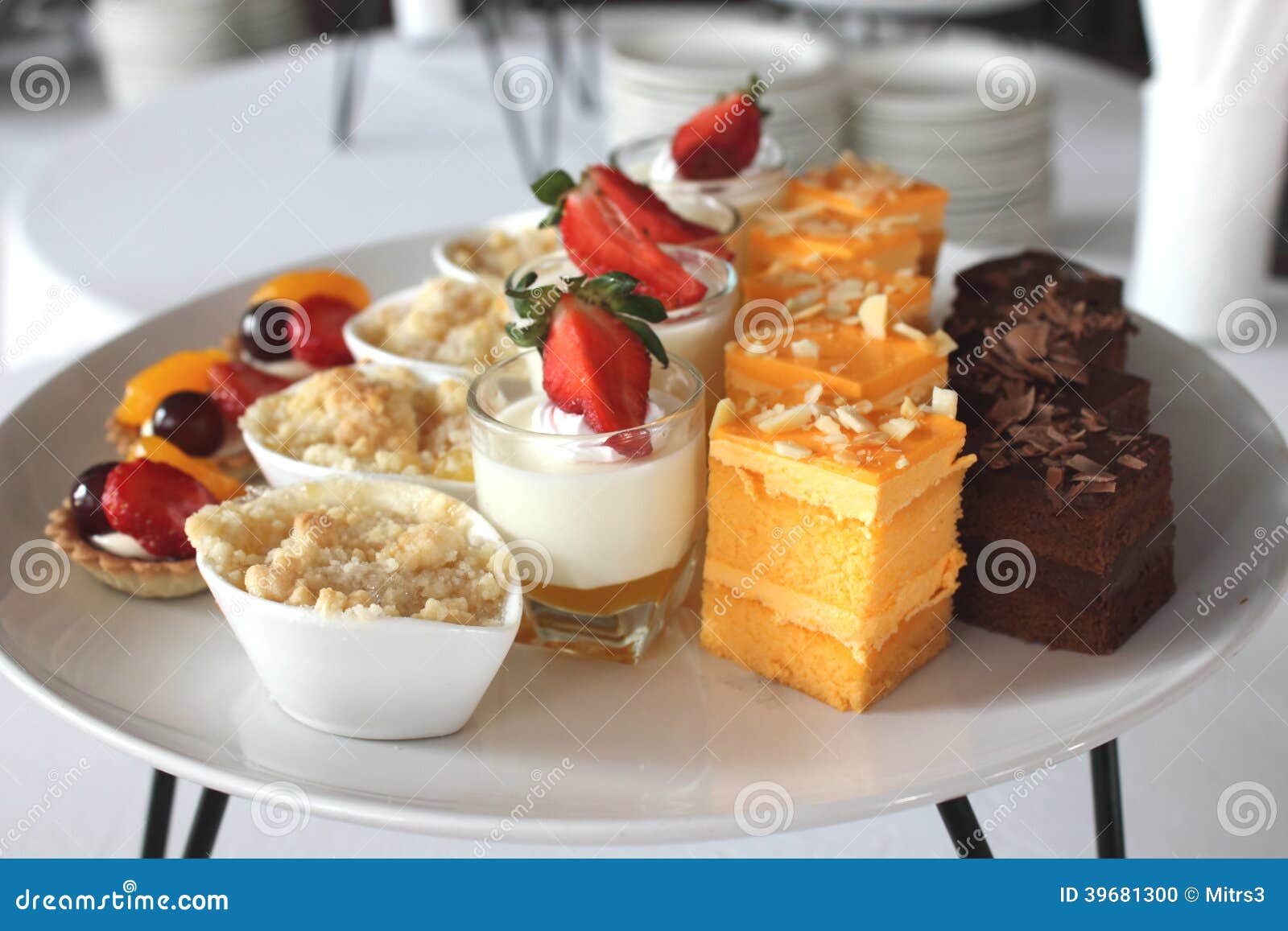 Assorted Mini Cake Delicious and Beautiful. Stock Photo - Image of ...