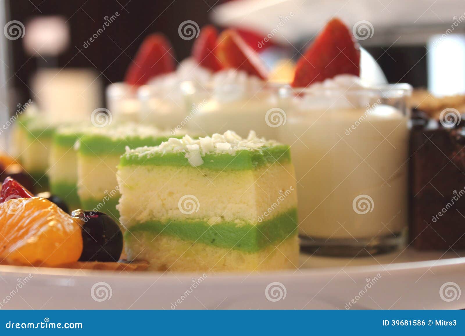Assorted Mini Cake Delicious and Beautiful. Stock Photo - Image of ...