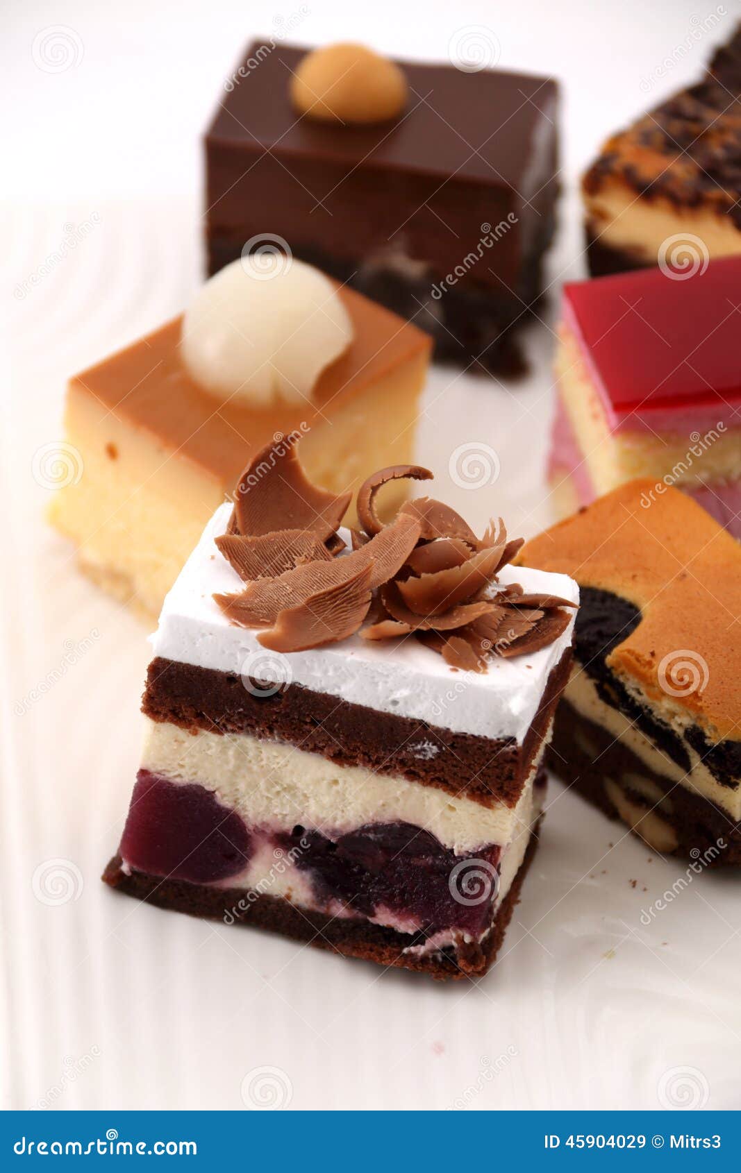 Assorted Mini Cake Delicious and Beautiful. Stock Image - Image of ...
