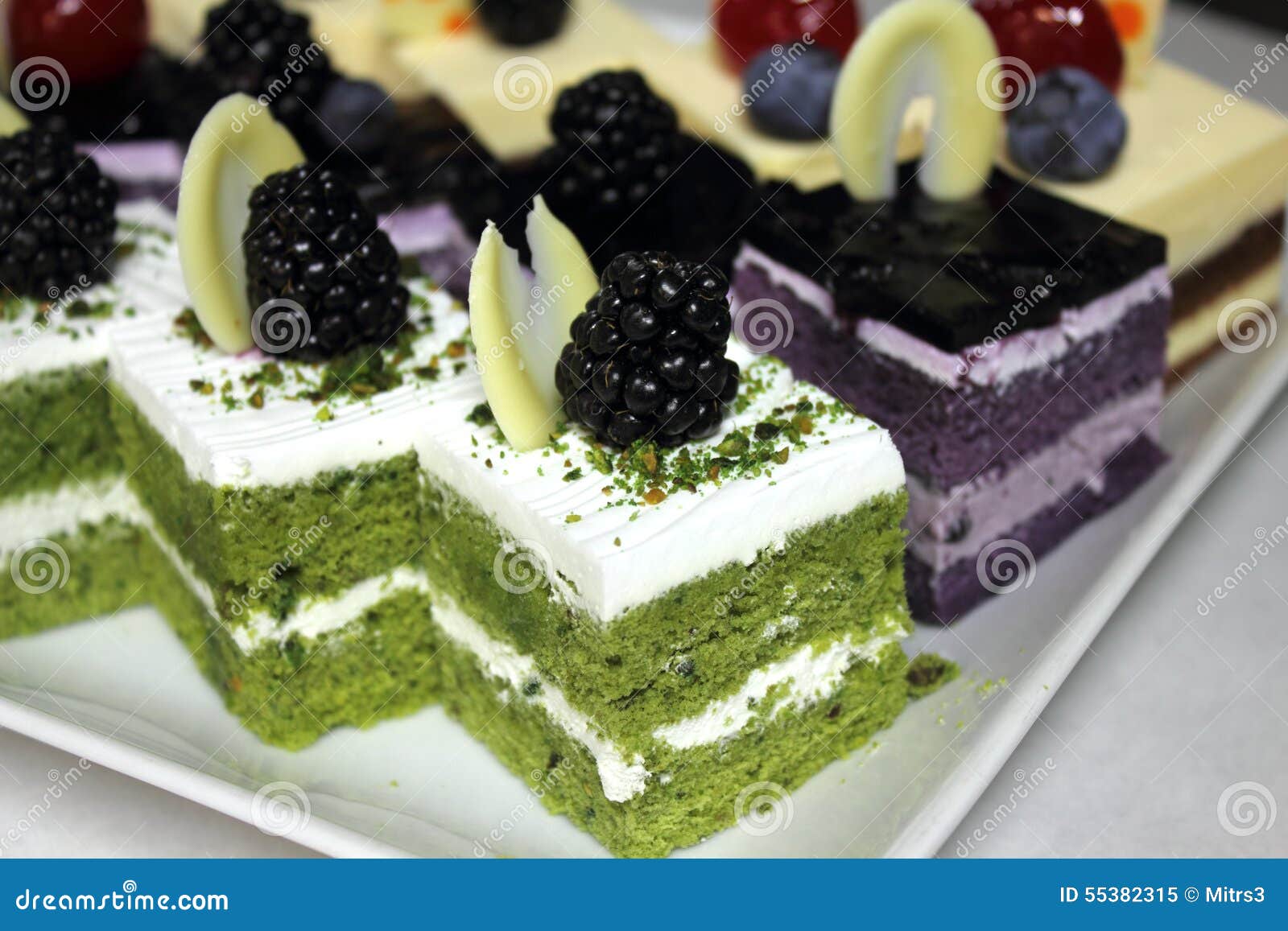 Assorted Mini Cake Delicious and Beautiful. Stock Image - Image of mini ...
