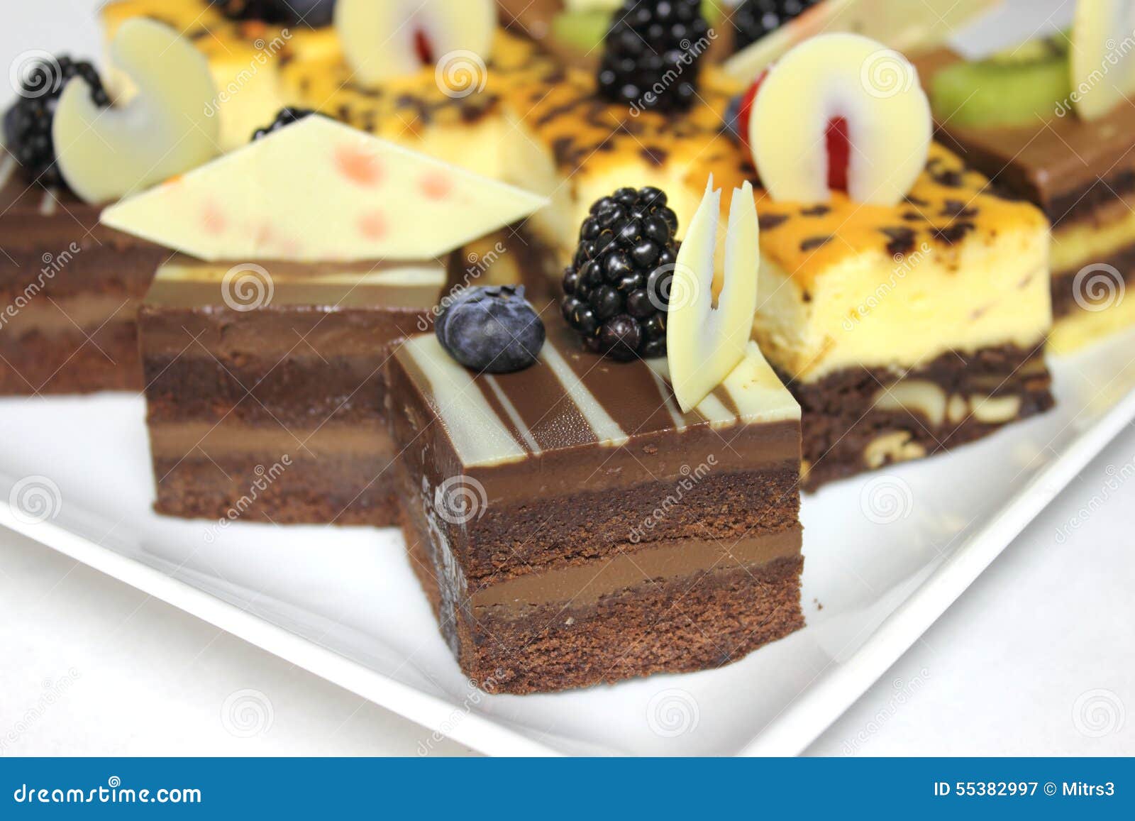 Assorted Mini Cake Delicious and Beautiful. Stock Image - Image of ...