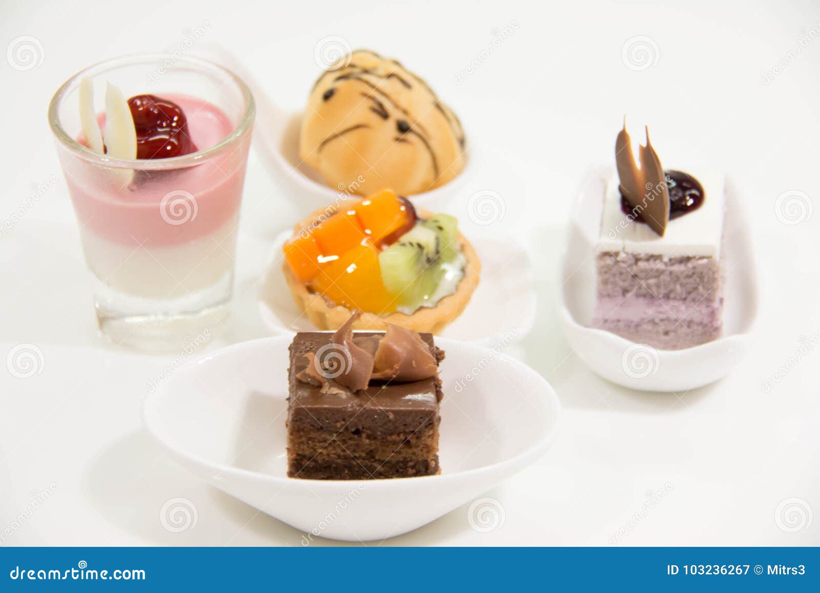 Assorted Mini Cakes Sweet Dessert Stock Image - Image of small, dessert ...