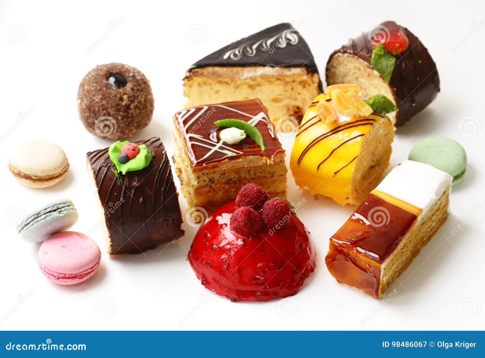 Assorted Mini Cakes Sweet Dessert Stock Image - Image of berry ...
