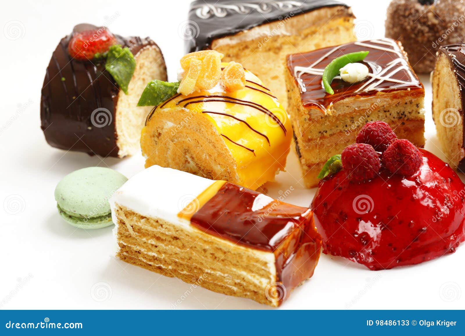 Assorted Mini Cakes Sweet Dessert Stock Image - Image of cake, plate ...