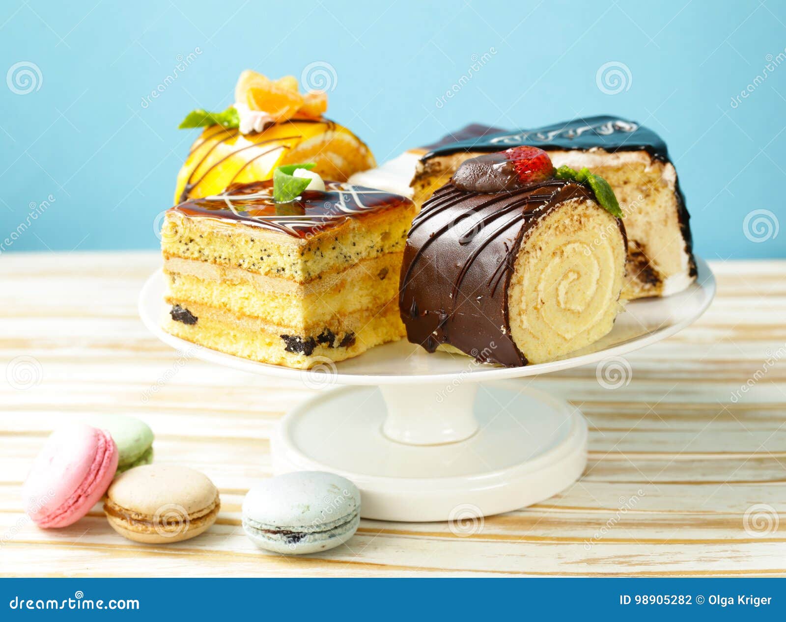 Assorted Mini Cakes Sweet Dessert Stock Photo - Image of berry ...