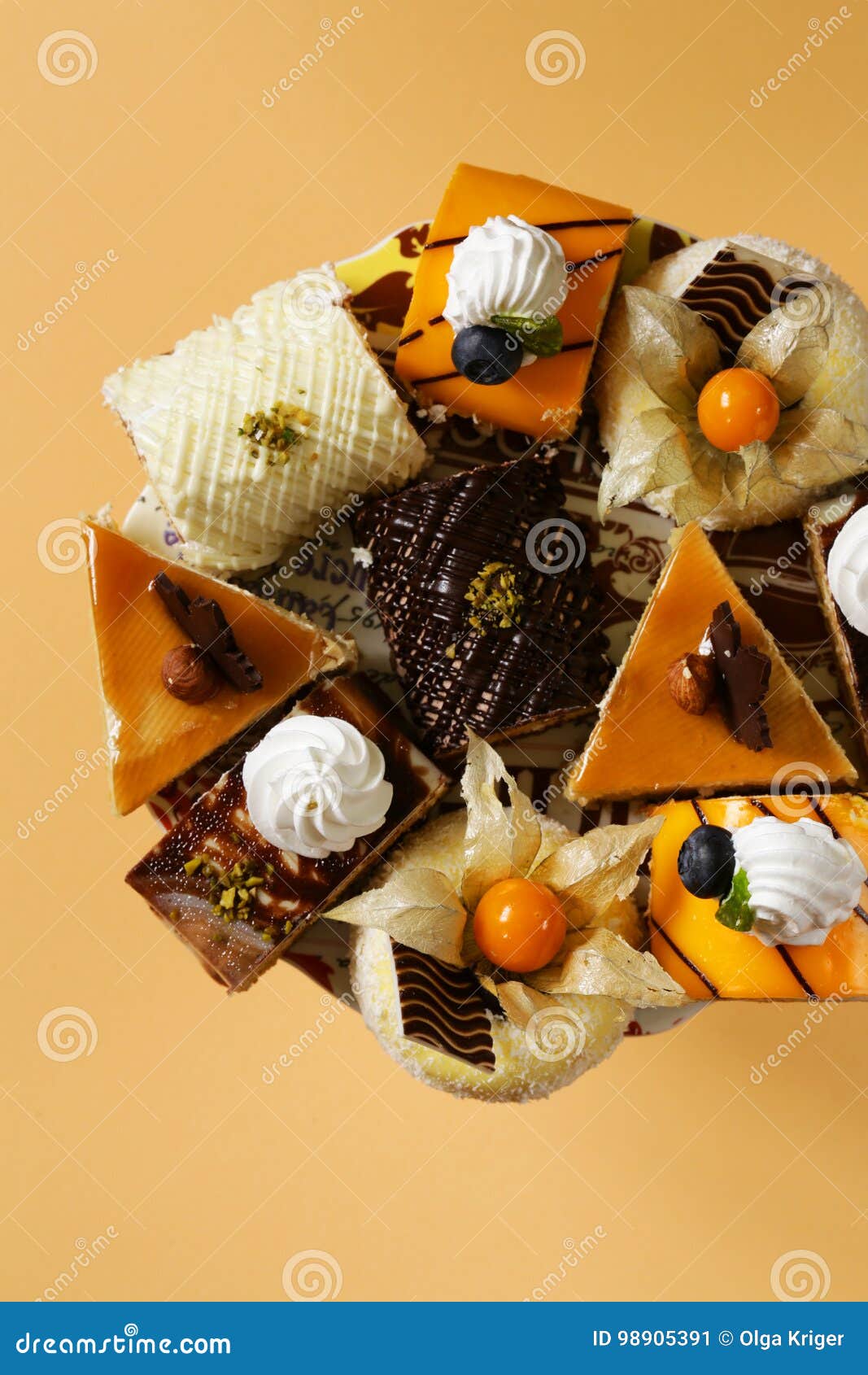 Assorted Mini Cakes Sweet Dessert Stock Image - Image of plate, sweet ...