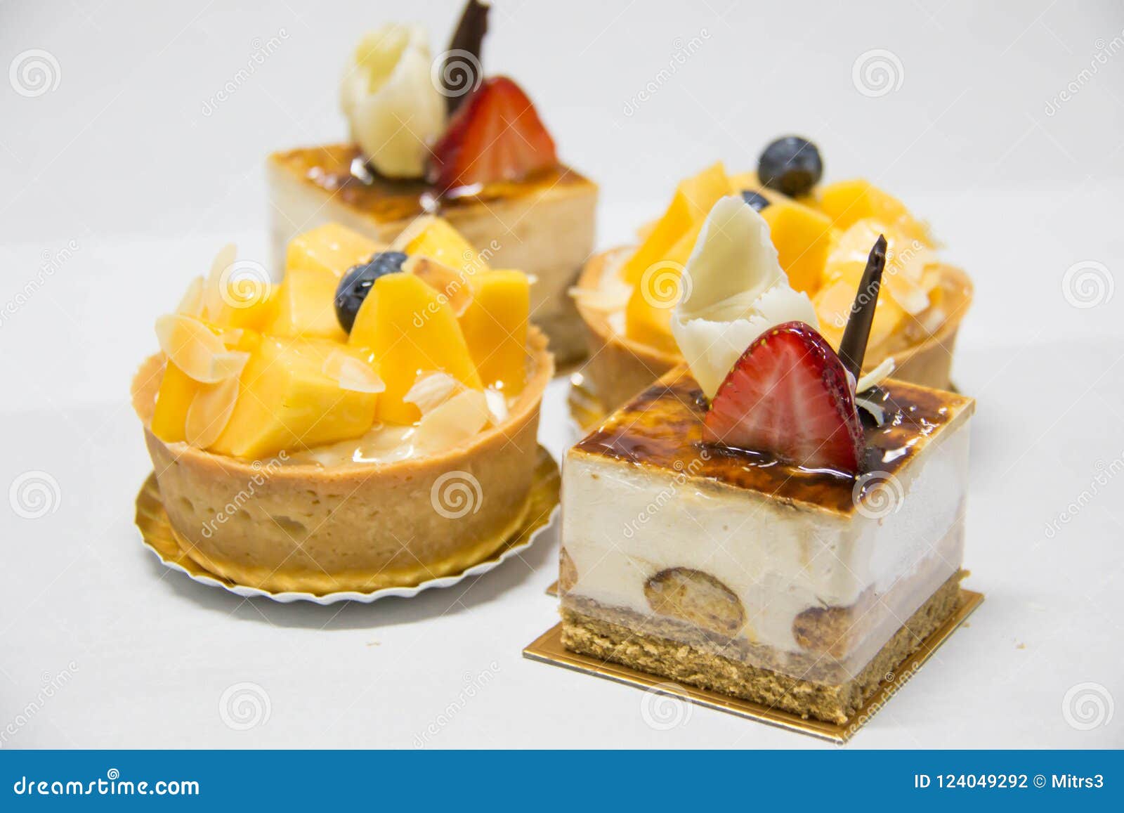 Assorted Mini Cakes Sweet Dessert Stock Photo - Image of sugar ...