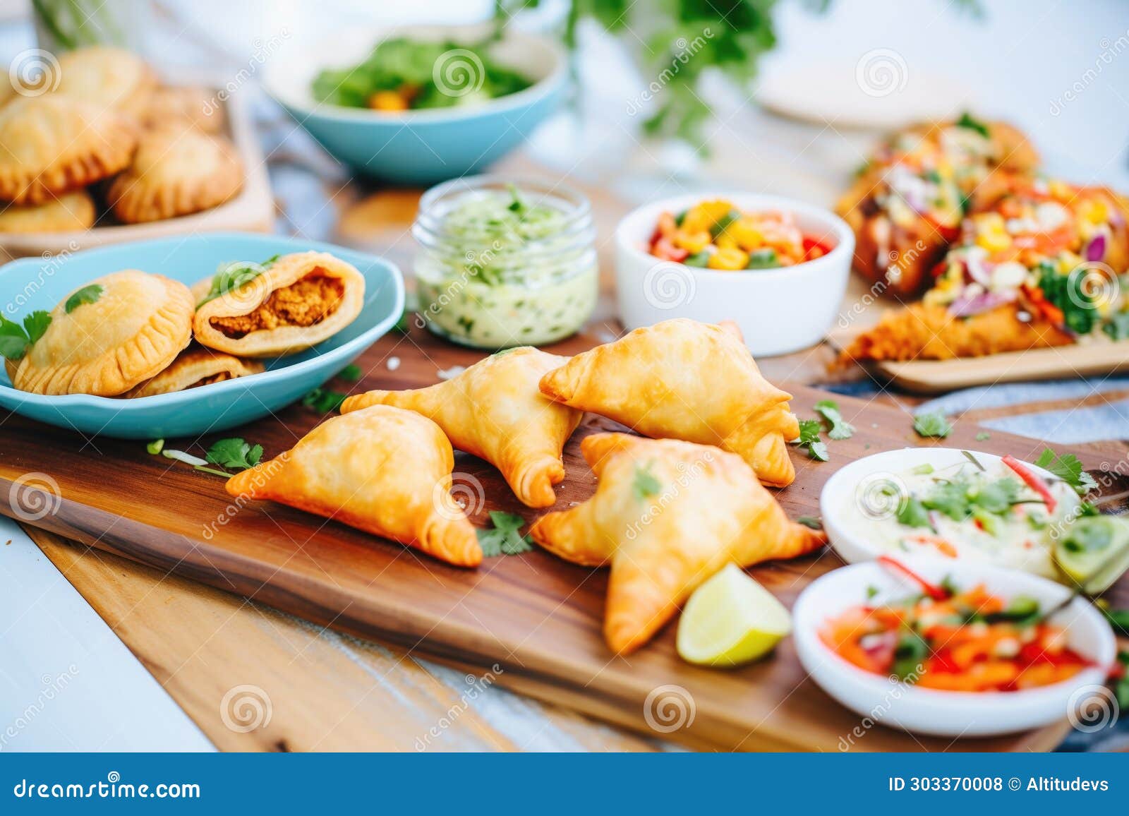 Assorted Mini Calzones for Party Snacks Stock Illustration ...