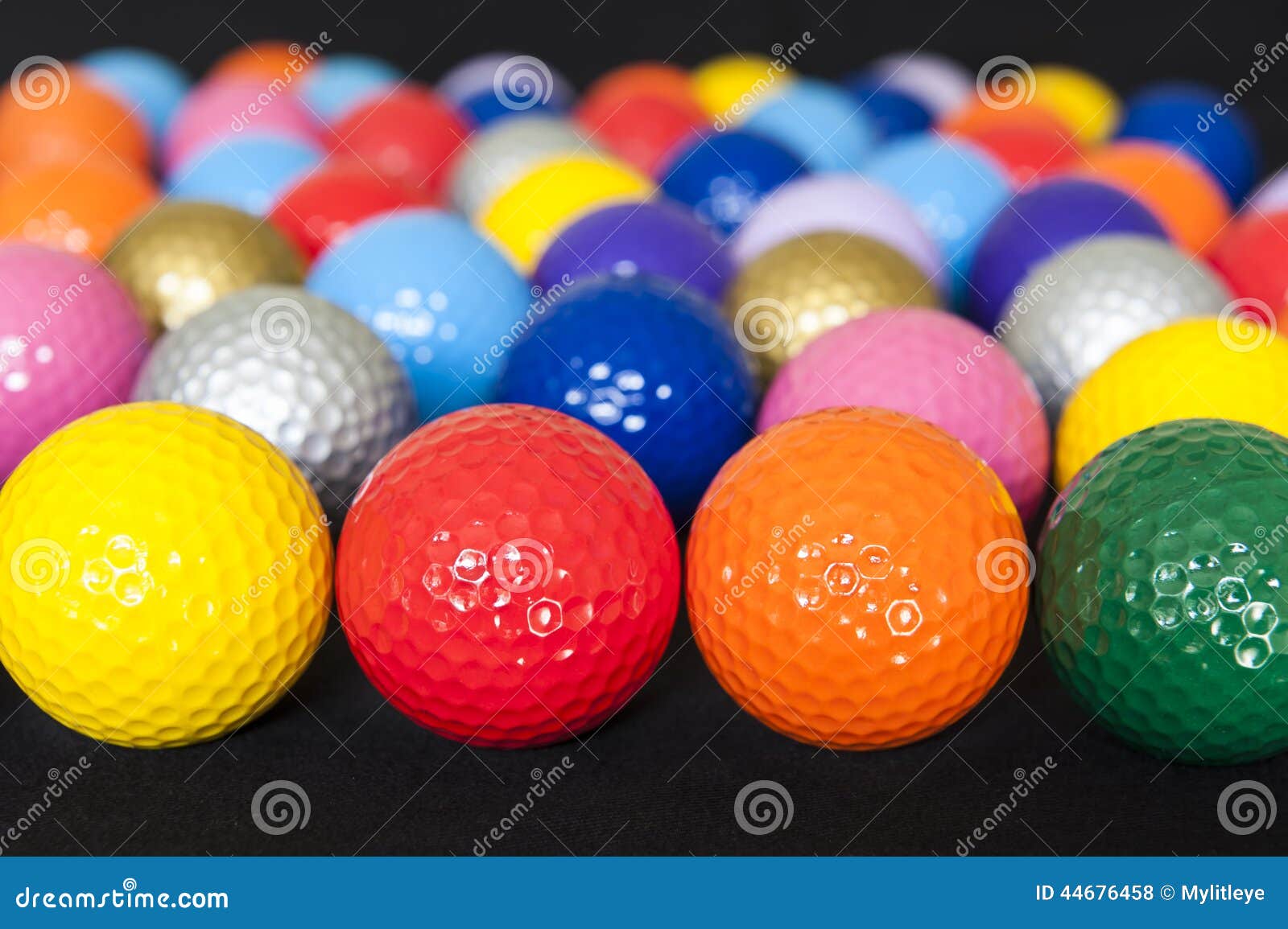 Assorted Mini Golf Balls stock photo. Image of purple - 44676458