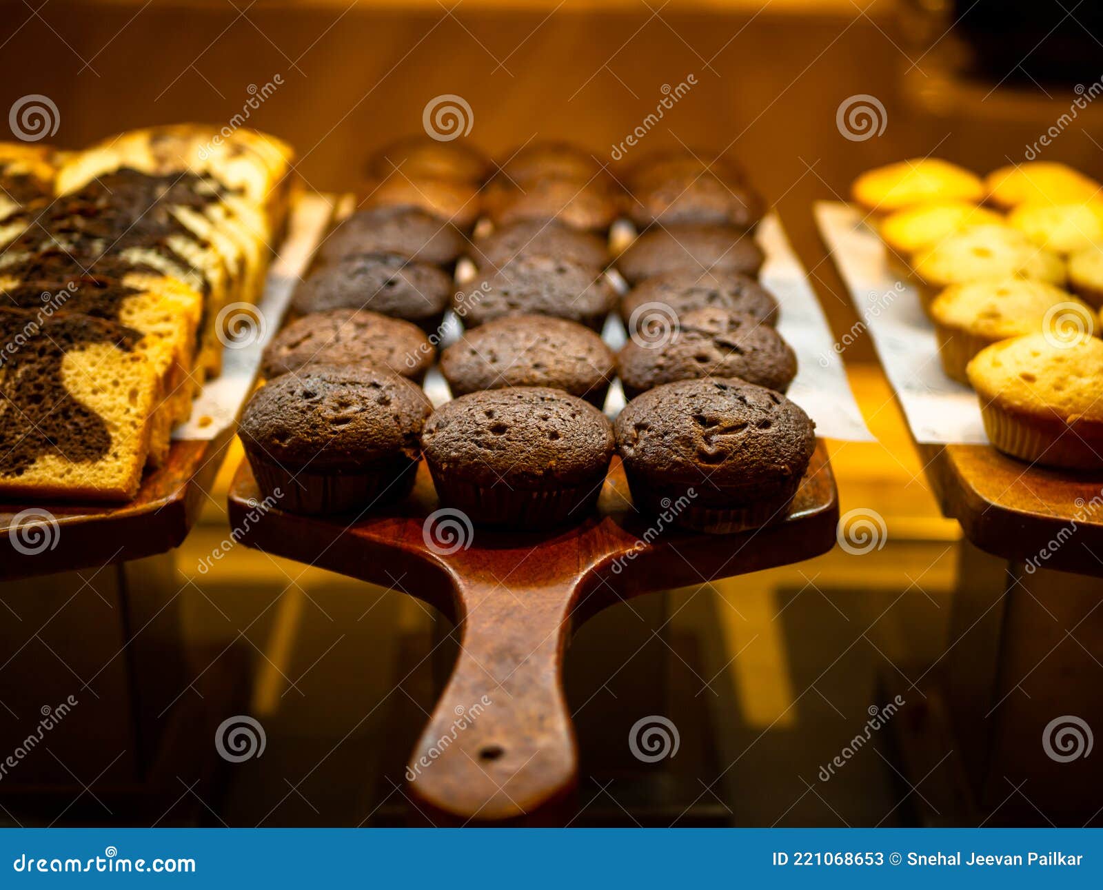 Assorted Mini Muffins on Dessert Buffet Stock Image - Image of cakes ...