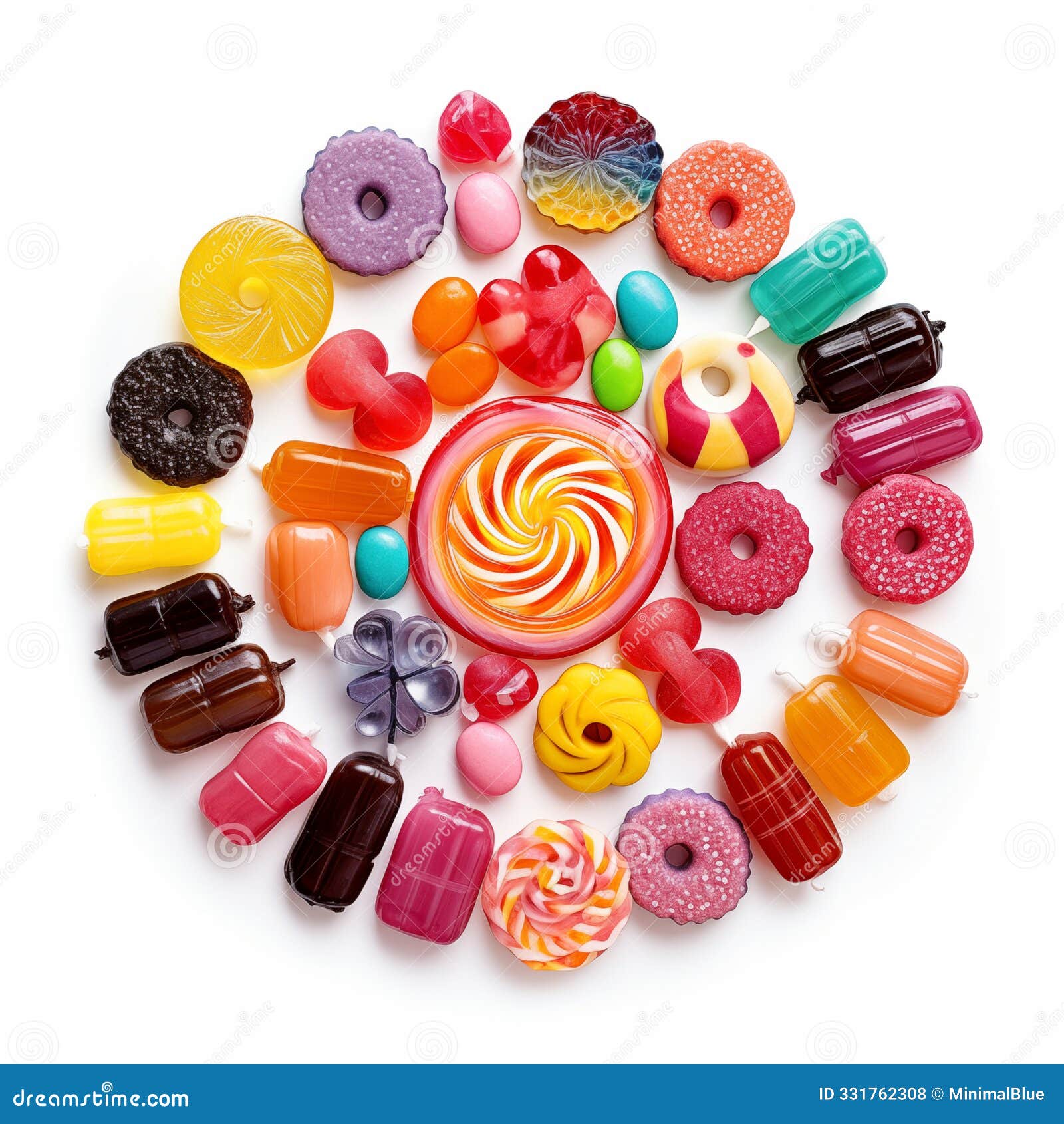 An Assorted Mix of Vibrant Colored Candies and Sweets, Including ...