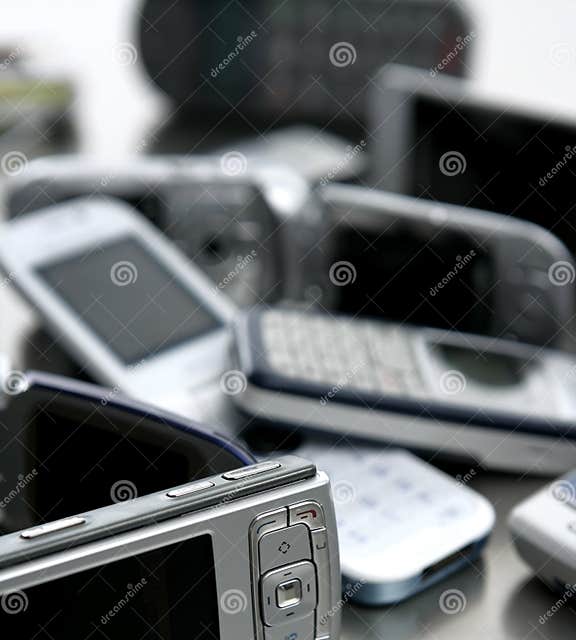 Assorted Mixed Mobile Phones Stock Photo - Image of multiple, mixture ...