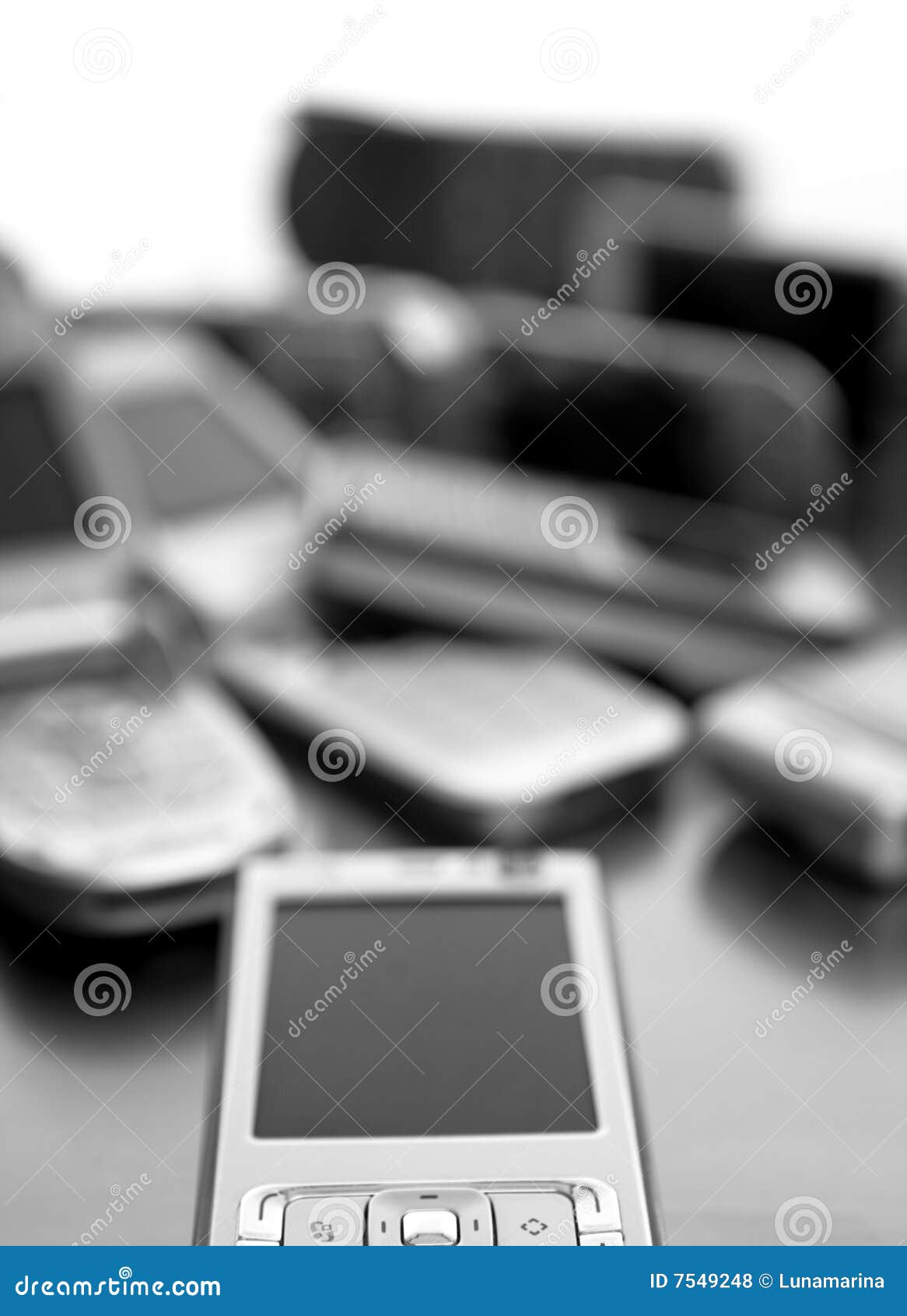 Assorted Mixed Mobile Phones Stock Photo - Image of assortment ...