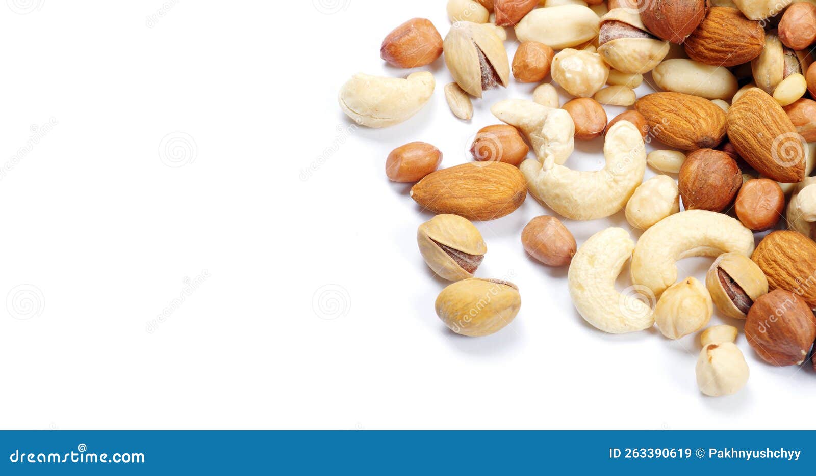 Assorted mixed nuts stock image. Image of health, organic - 263390619