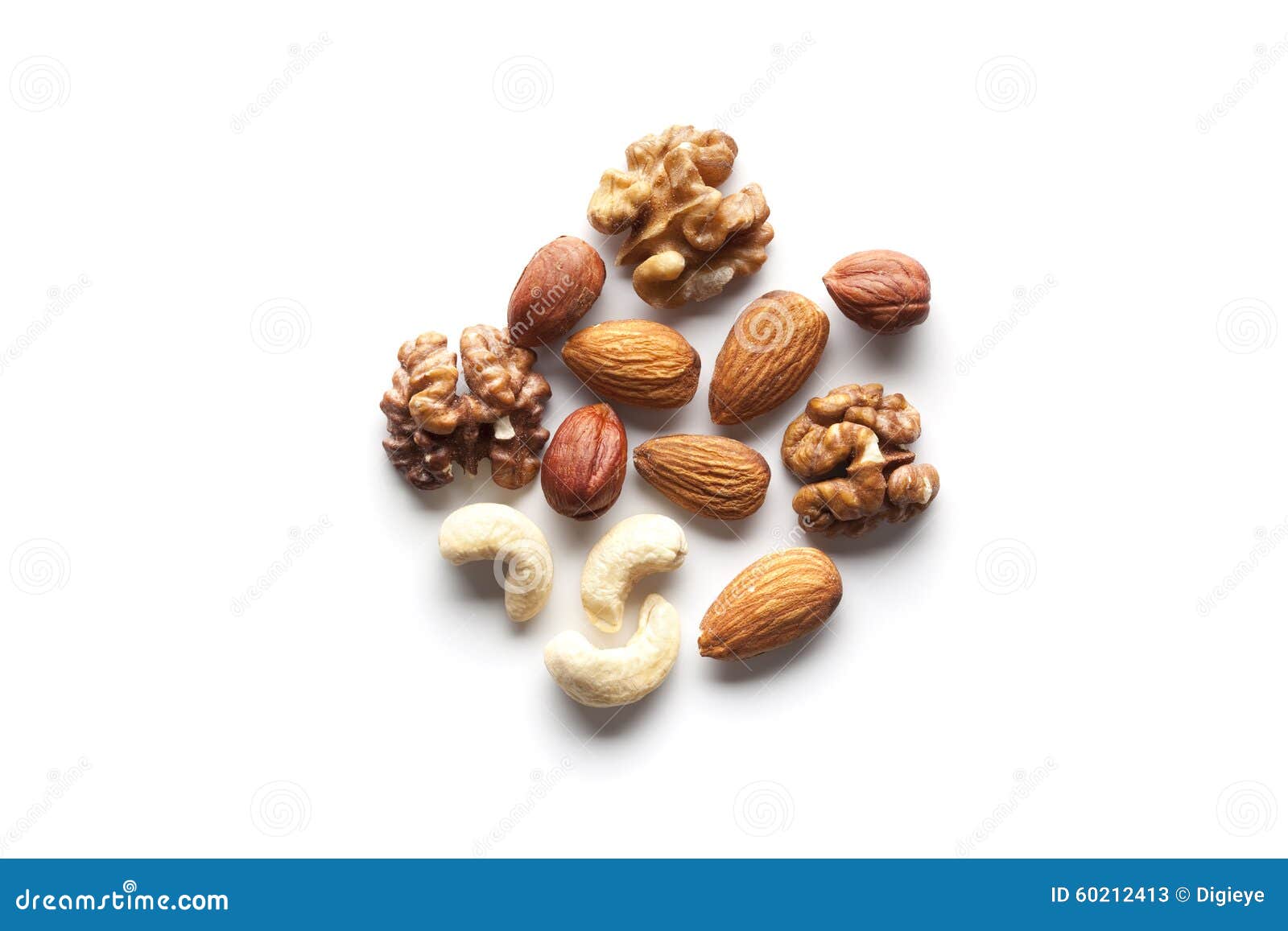 Assorted mixed nuts stock image. Image of natural, white - 60212413