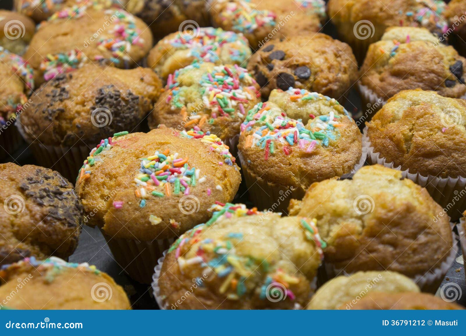 Assorted Muffins stock photo. Image of yummy, tasty, muffin - 36791212