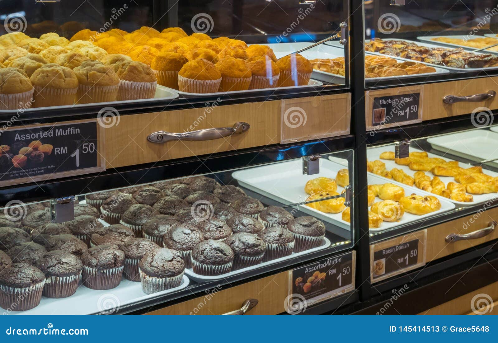 Assorted Muffins and Pastry Arranged on Tray Stock Image - Image of ...