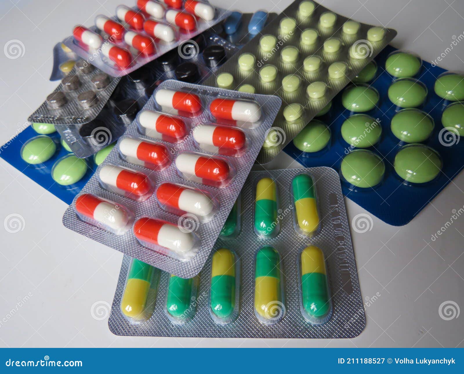 Assorted Multi-colored Tablets of Pharmaceutical Medicine Stock Image ...