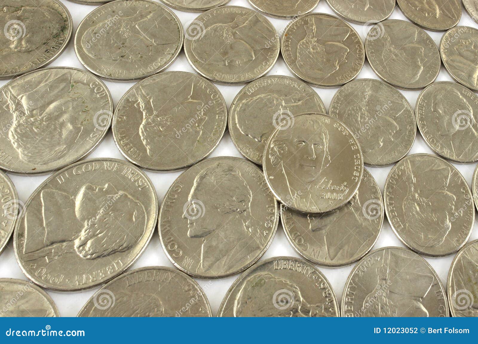 Assorted nickels stock photo. Image of jefferson, states - 12023052