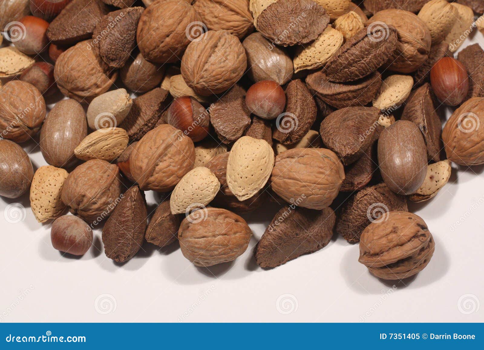 Assorted nuts stock image. Image of food, macadamia, bunch - 7351405