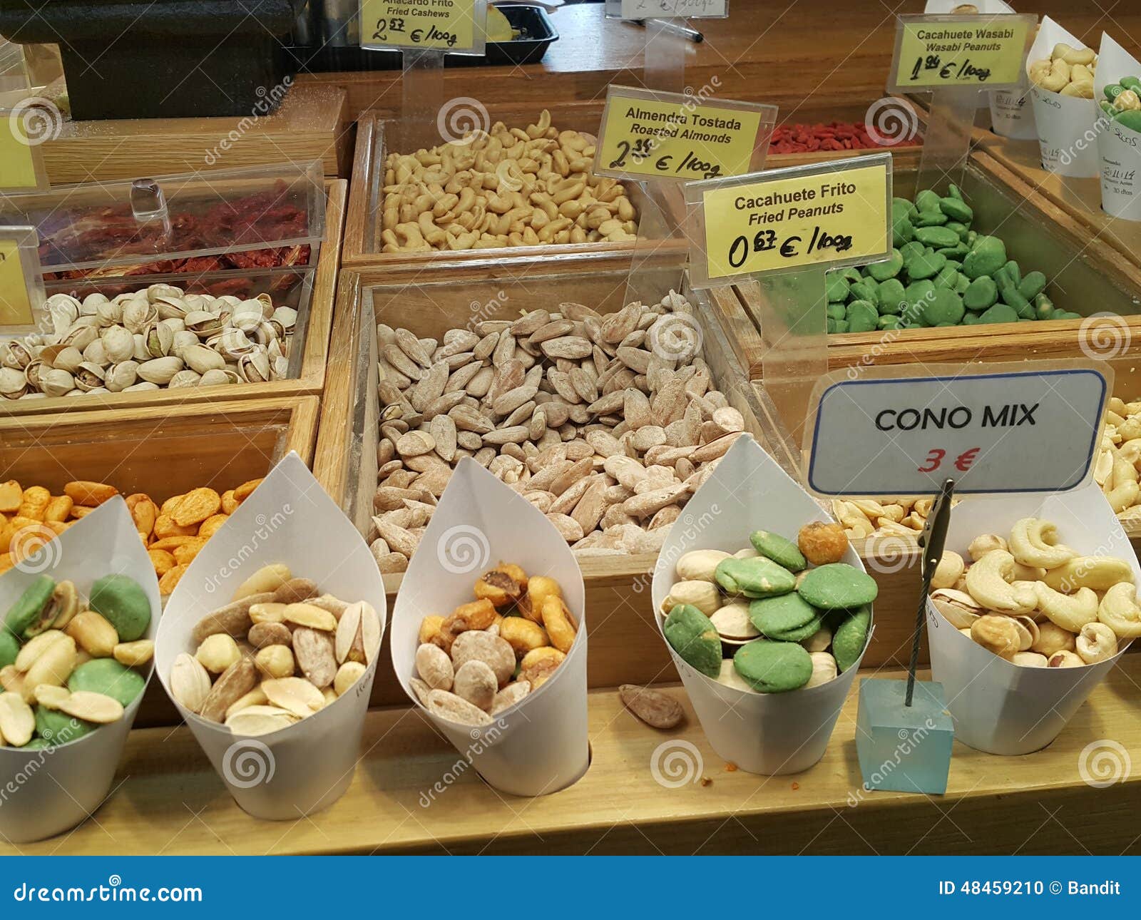 Assorted nuts stock photo. Image of almonds, roasted - 48459210