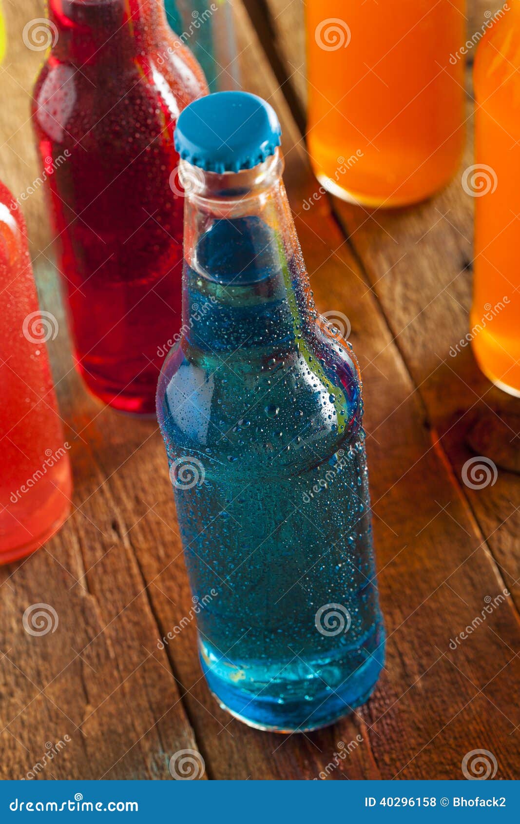 Assorted Organic Blue Craft Sodas Stock Photo - Image of refreshments ...