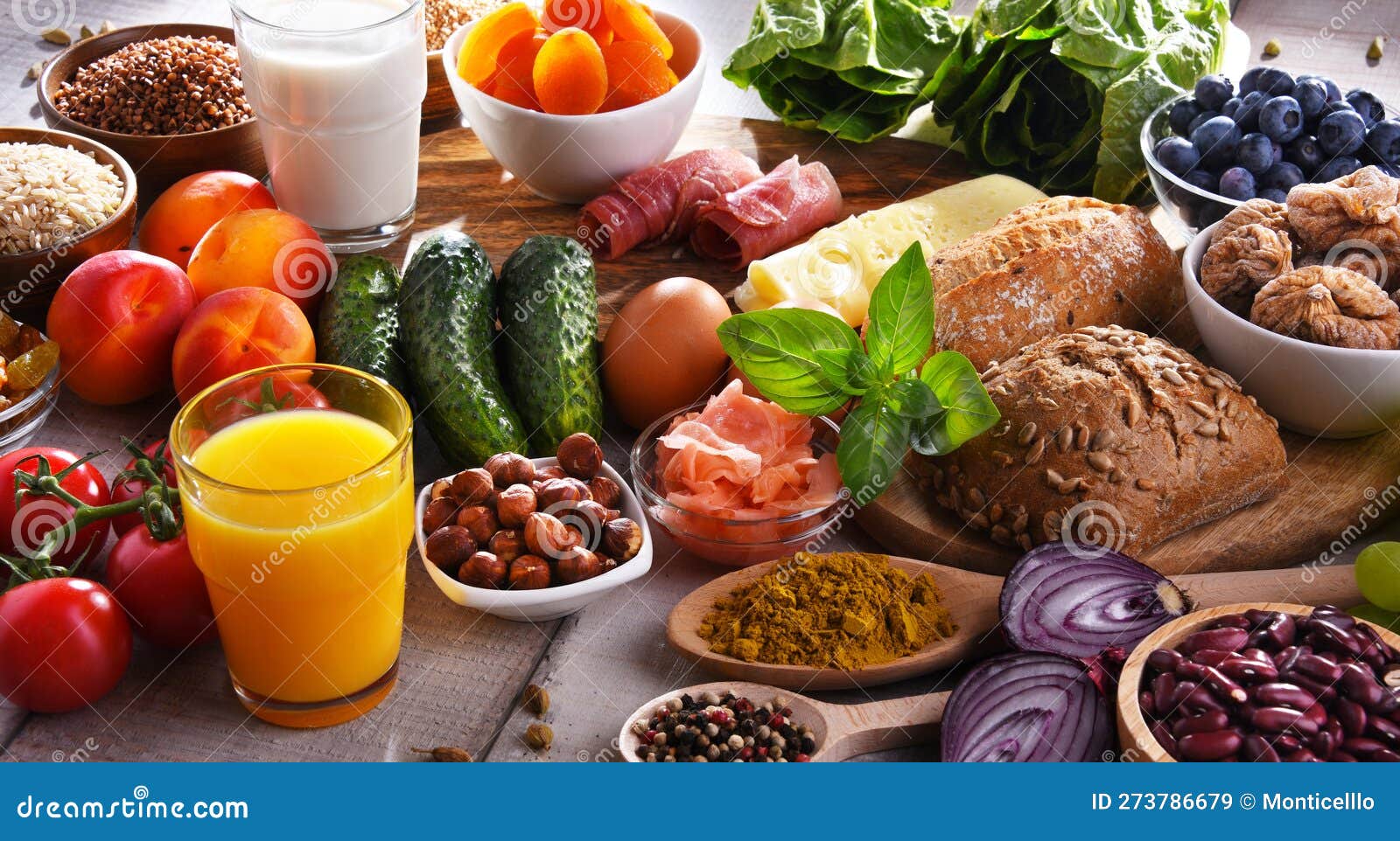 Assorted Organic Food Products on the Table Stock Image - Image of ...