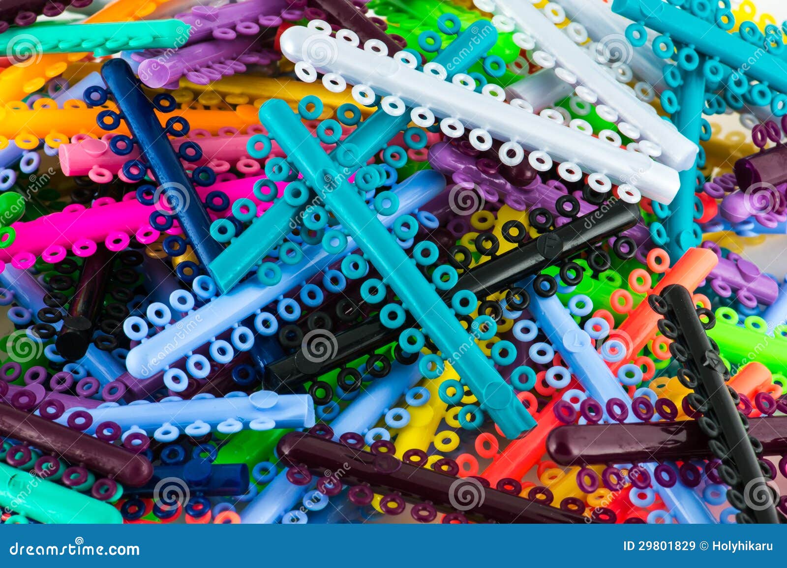 Assorted Orthodontics Elastomeric Rings Stock Image - Image of ...
