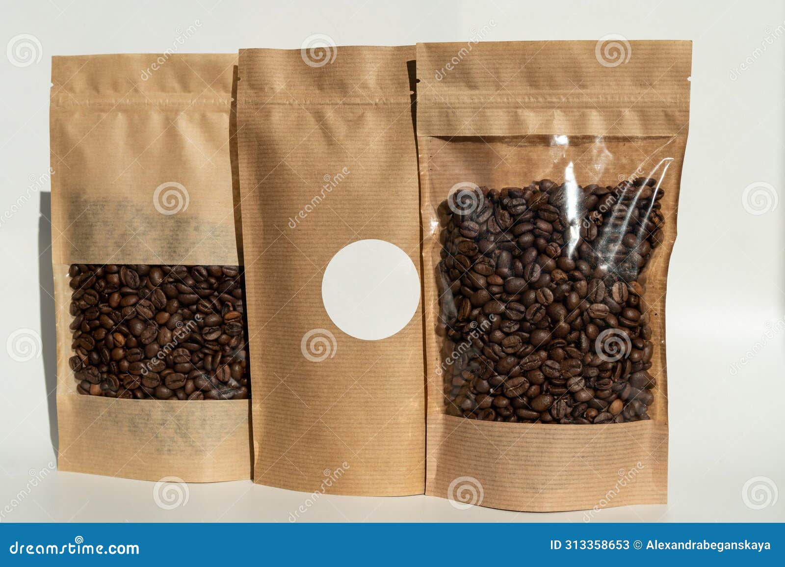 Assorted Packaging Bags and Boxes with Transparent Windows Stock Image ...