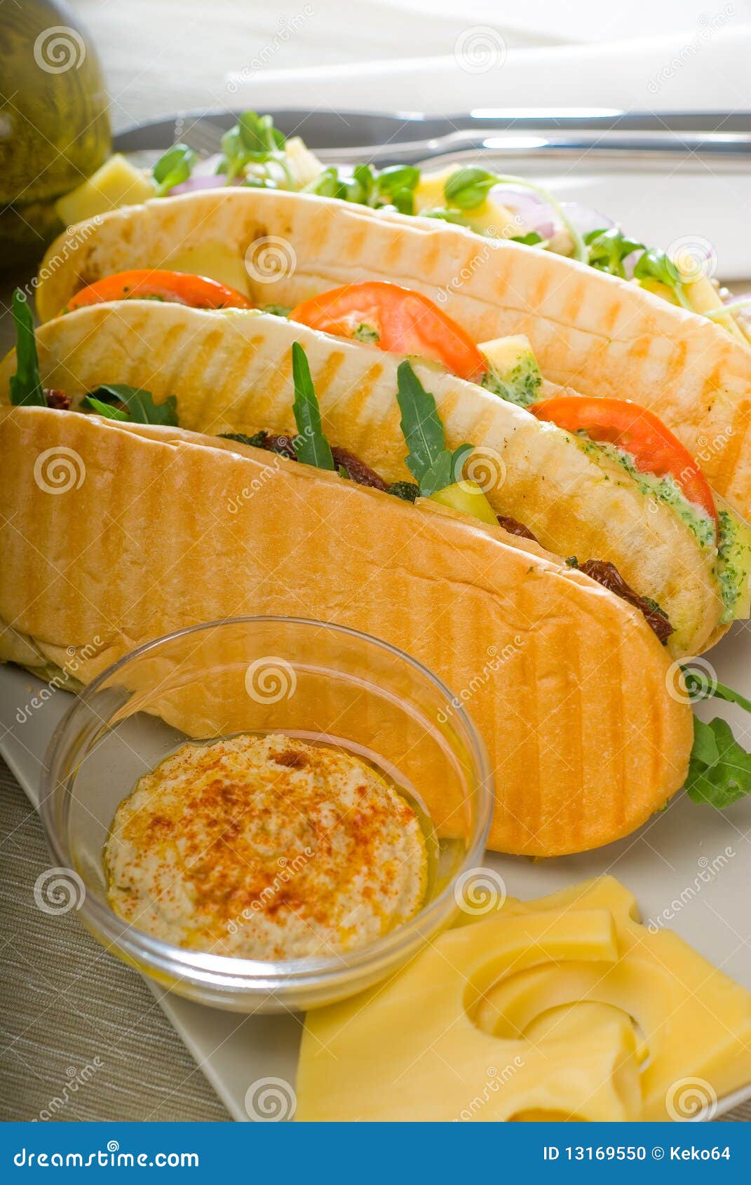 Assorted panini sandwich stock photo. Image of delicious - 13169550