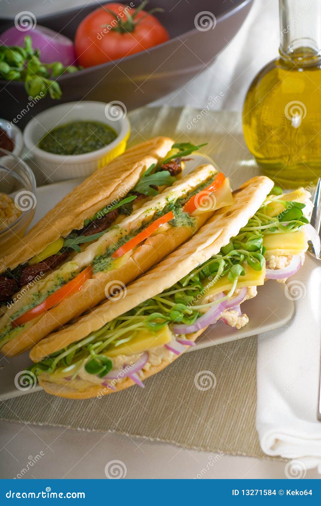 Assorted panini sandwich stock photo. Image of food, appetizer - 13271584