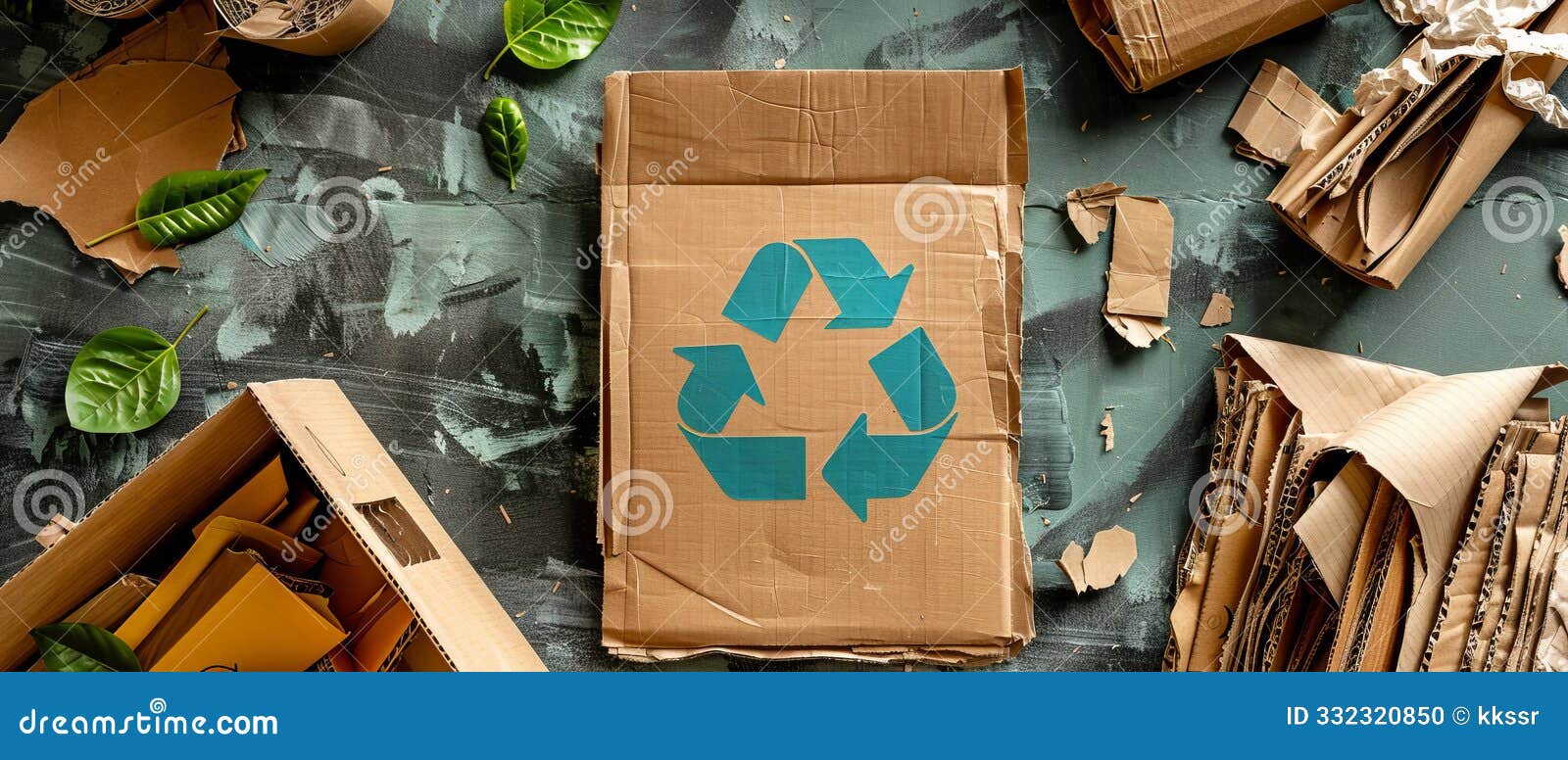 Assorted Paper and Cardboard Materials with Recycling Symbol Mark Stock ...