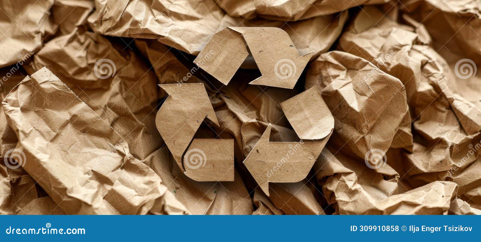 Assorted Paper and Cardboard with Recycling Symbol for Environmental ...