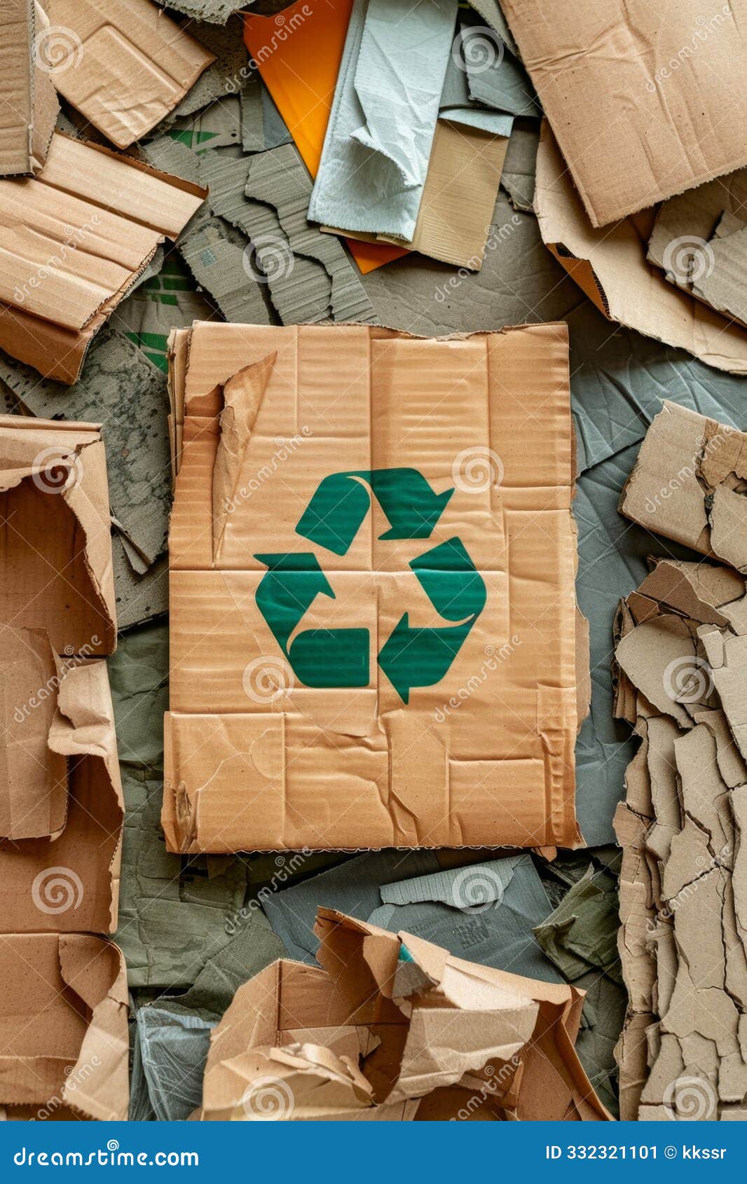 Assorted Paper and Cardboard with Recycling Symbol, Promoting ...