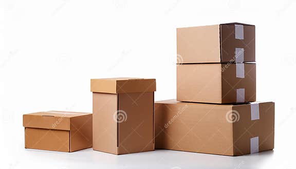 Assorted Parcel Boxes stock illustration. Illustration of assorted ...