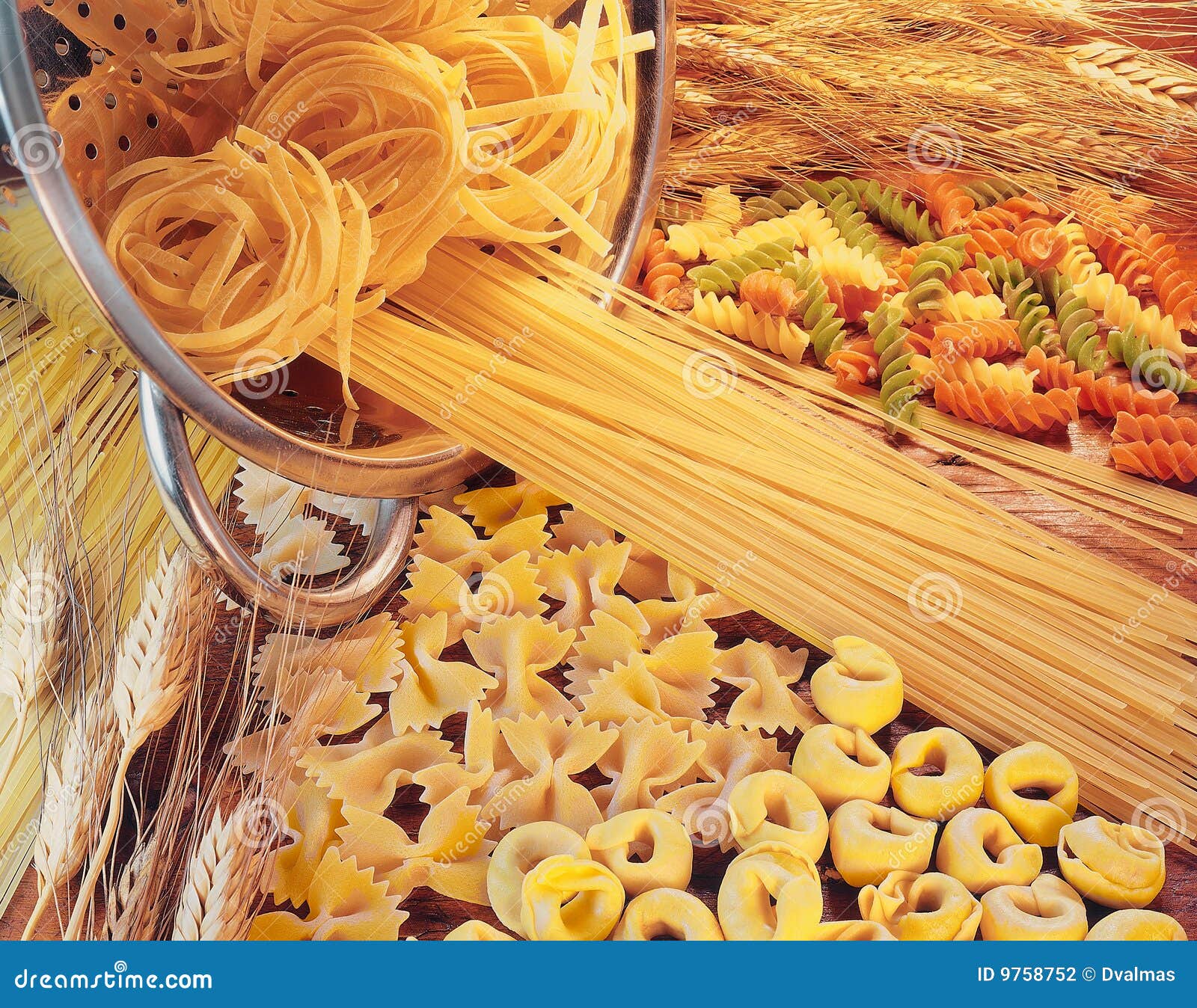 Assorted pasta. stock photo. Image of backdrop, color - 9758752