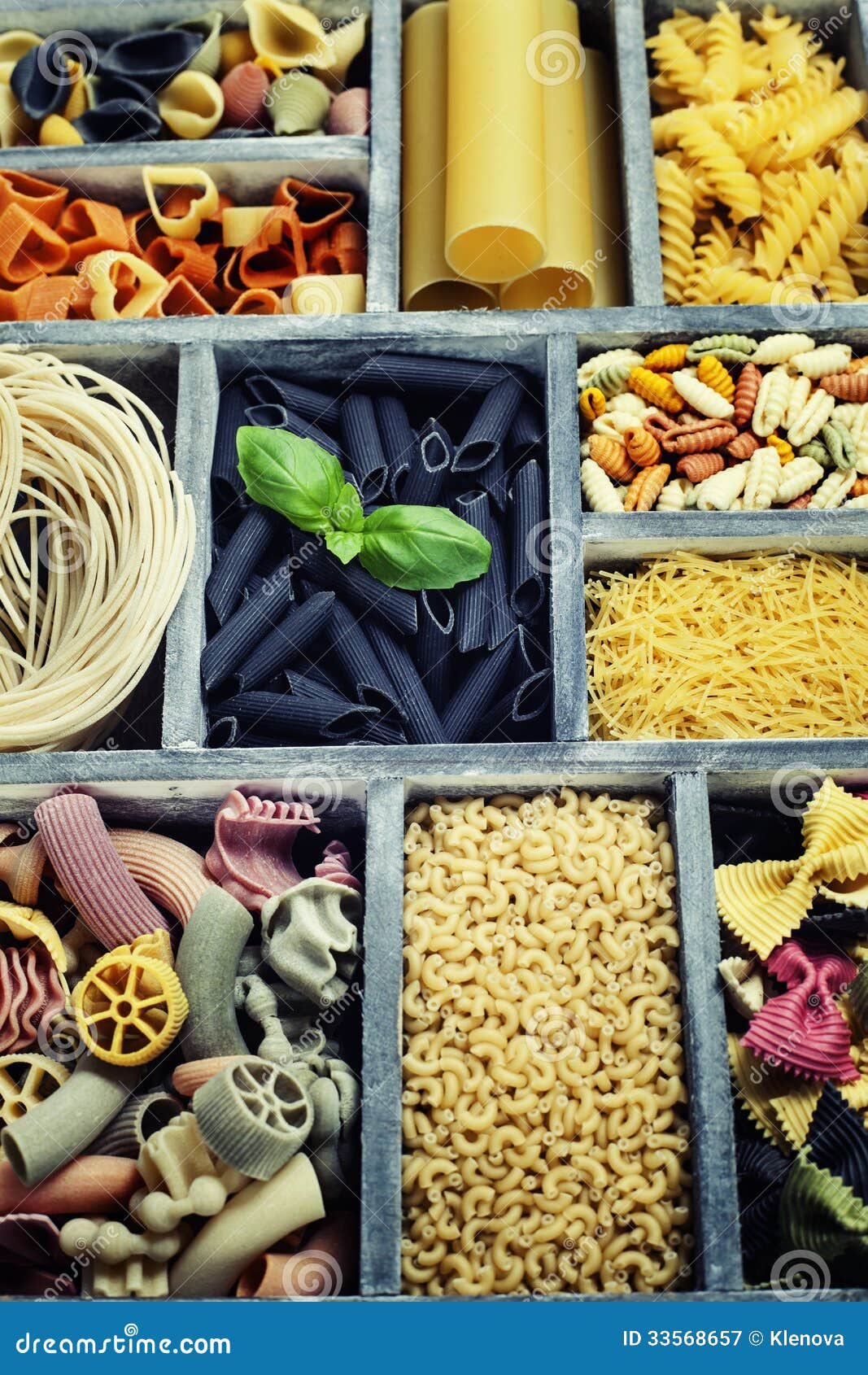Assorted pastas stock image. Image of menu, multicolor - 33568657