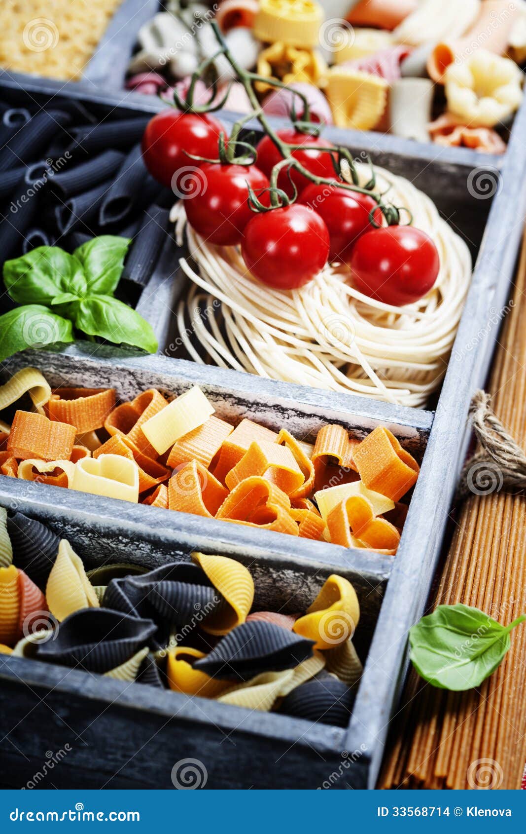 Assorted pastas stock photo. Image of ristaurante, multicolored - 33568714