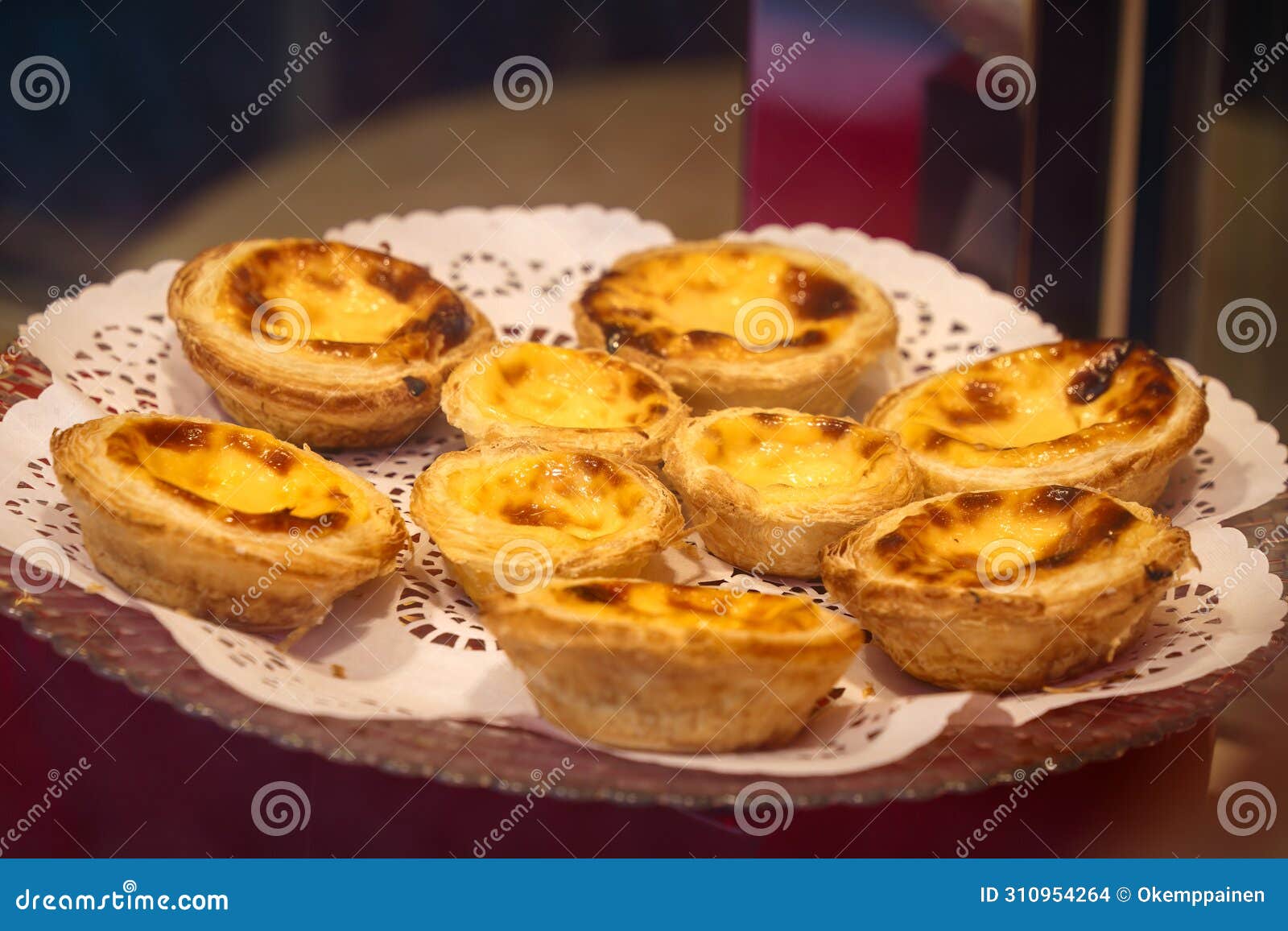 Assorted Pastel De Nata Pastries Elegantly Displayed Stock Photo ...