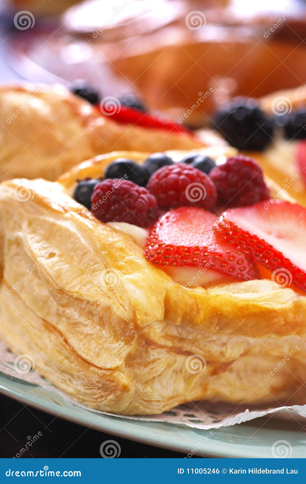 Assorted Pastries stock photo. Image of roll, berries - 11005246